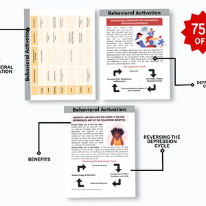 Behavioral Activation Workbook CBT Activities for Mental Health Therapy ...