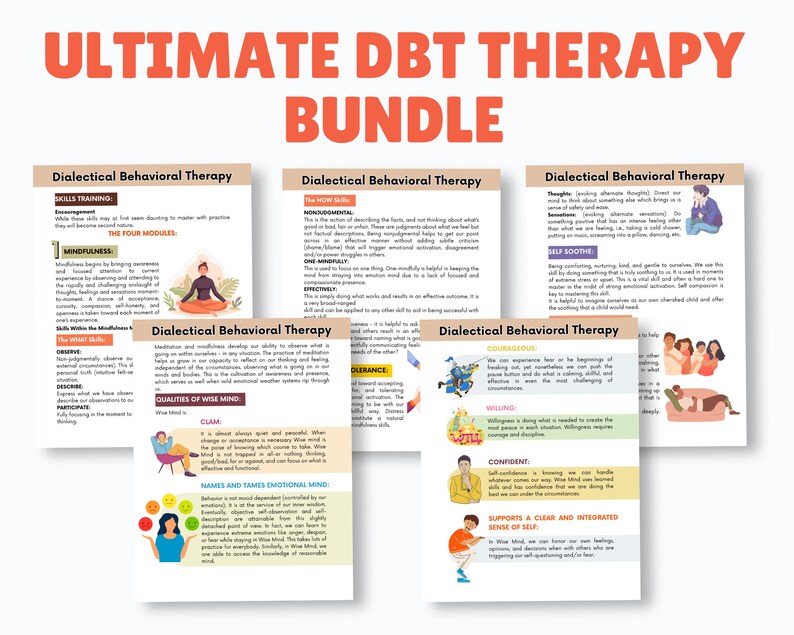 DBT MEGA BUNDLE, Dbt Skills, Dbt Workbook, Therapy Worksheet ...