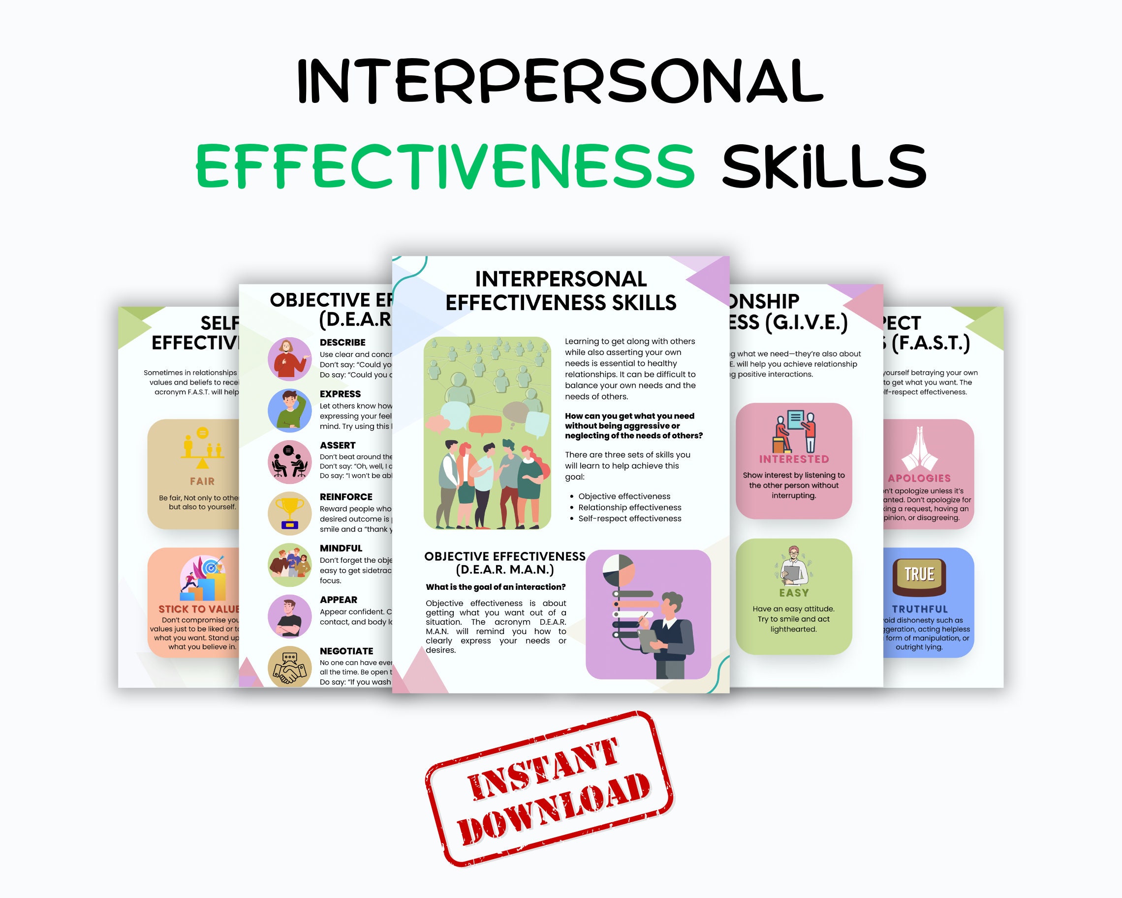 DBT Interpersonal Effectiveness Journal, DBT Worksheets, DBT Skills ...
