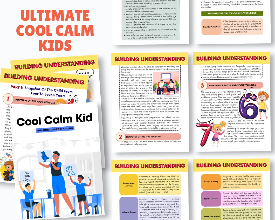 Cool and Calm Kids Coping Skills Worksheet, Therapy Worksheets, School ...