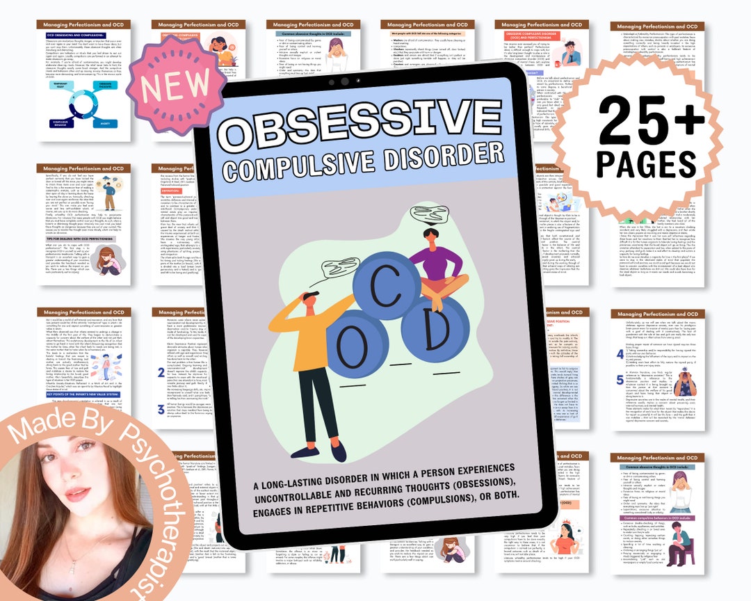 Ultimate OCD Therapy Worksheets Bundle, CBT, Obsessive Compulsive ...