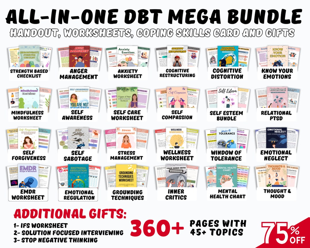 BEST SELLING: DBT Mega Bundle, Dbt Skills, Dbt Workbook, Therapy ...