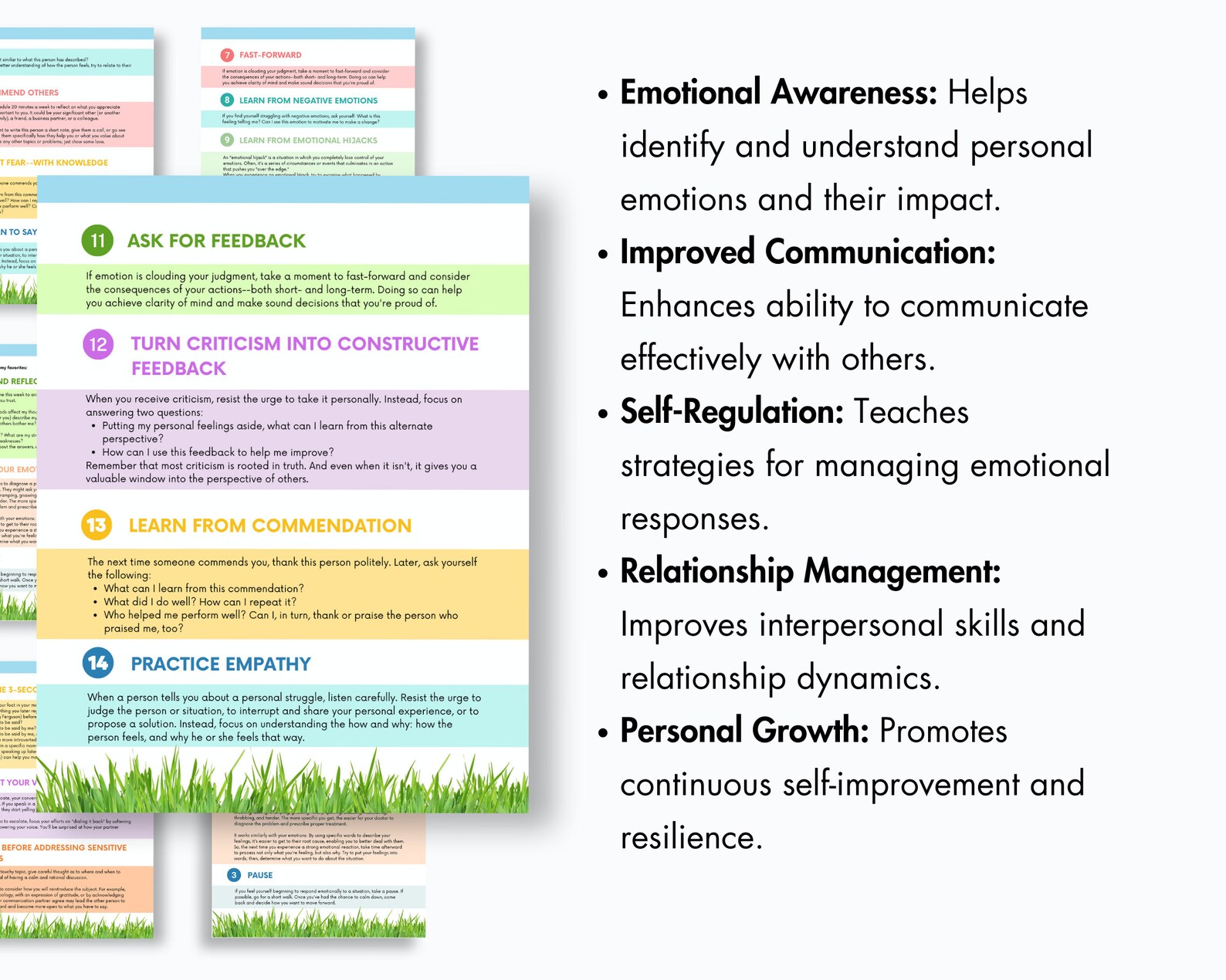 21 Ways of Emotional Intelligence: Mindfulness Worksheet to Enhance ...