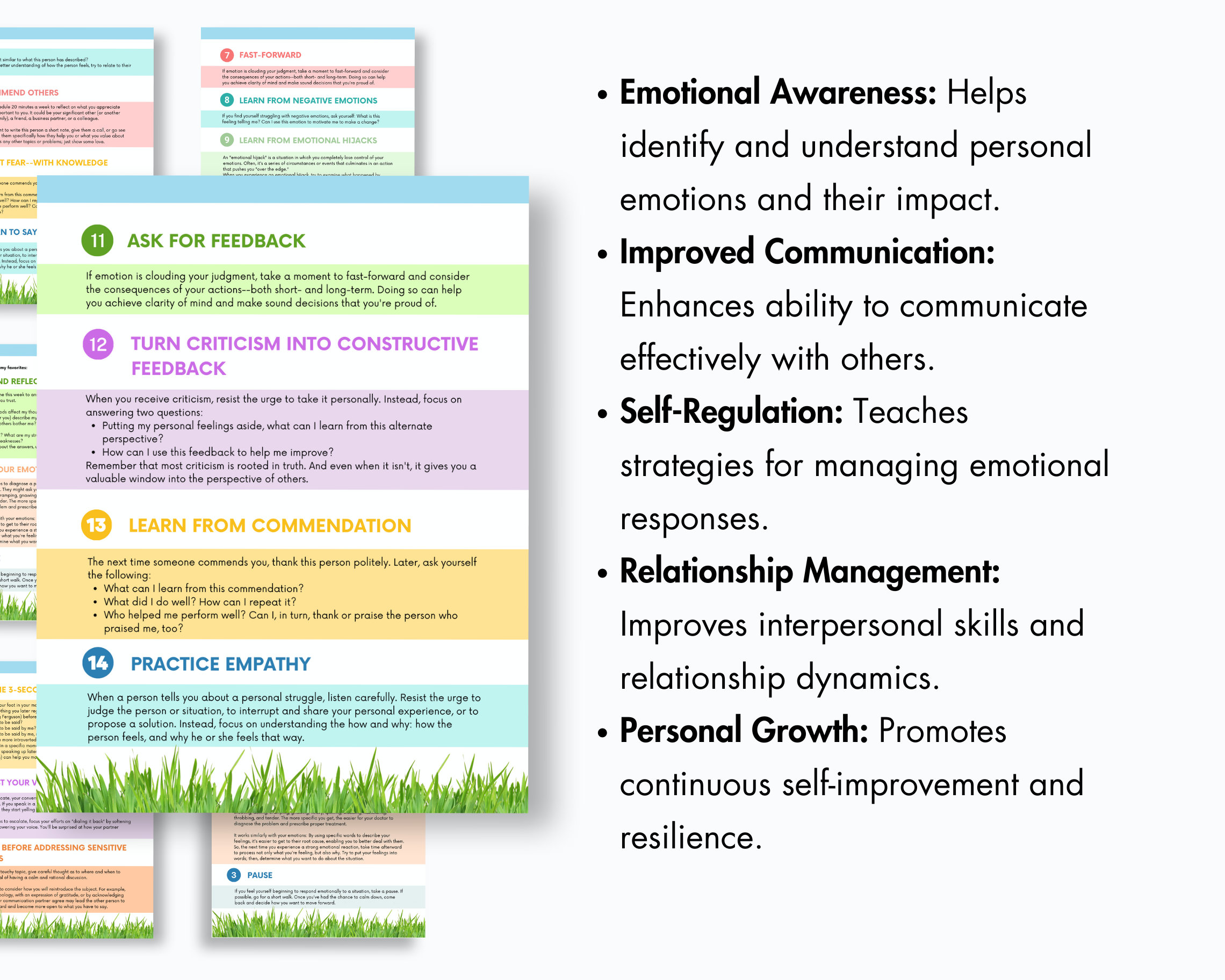 21 Ways of Emotional Intelligence: Mindfulness Worksheet to Enhance ...