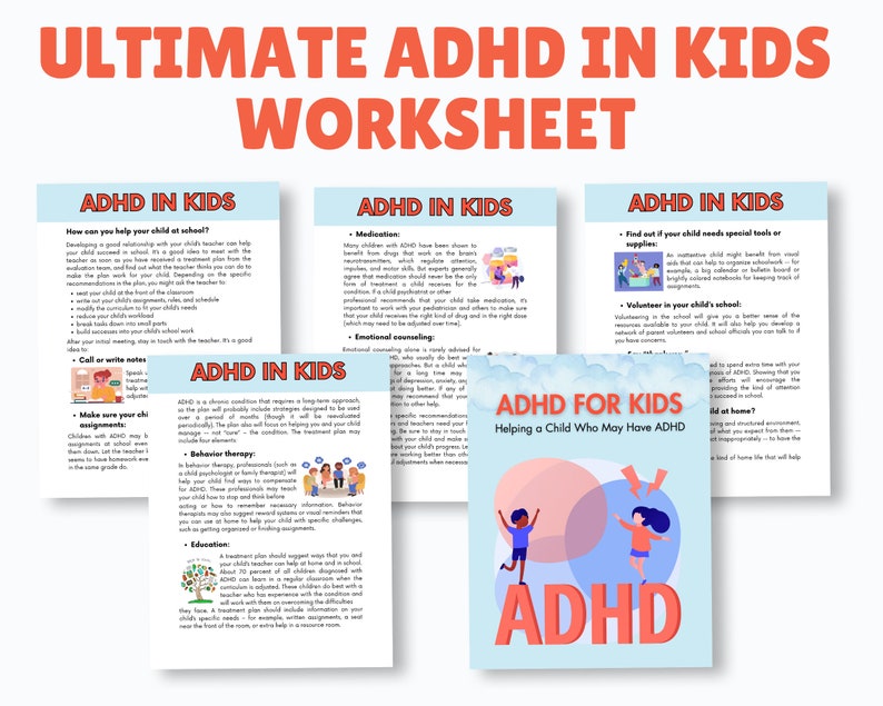 Ultimate ADHD for KIDS Workbook, ADHD Workbook Kids, Neurodivergent ...