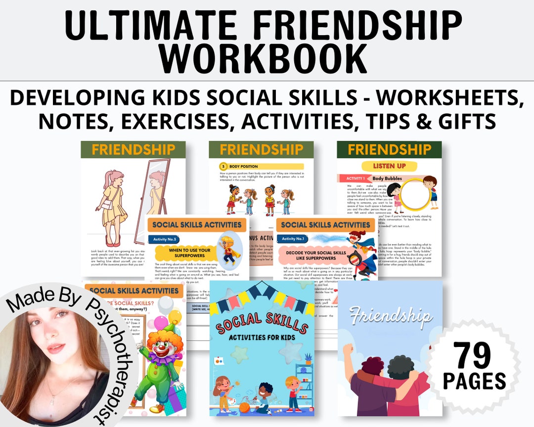 Social Skills, Friendship Kids PRINTABLE Worksheets | SEL | Assertive ...