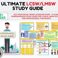 LCSW/LMSW Study Guide, ASWB Exam Tool, Complete Lcsw Lmsw Exam Study ...