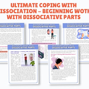 Dissociation Worksheets Workbook Dissociation Therapy Journal ...