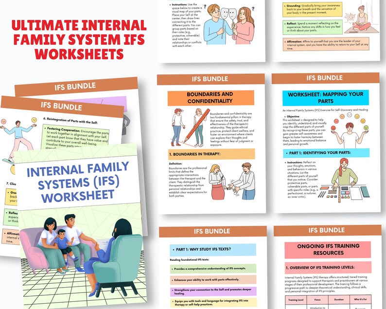 IFS Workbook, Internal Family Systems Worksheets Workbook Cheat Sheets ...