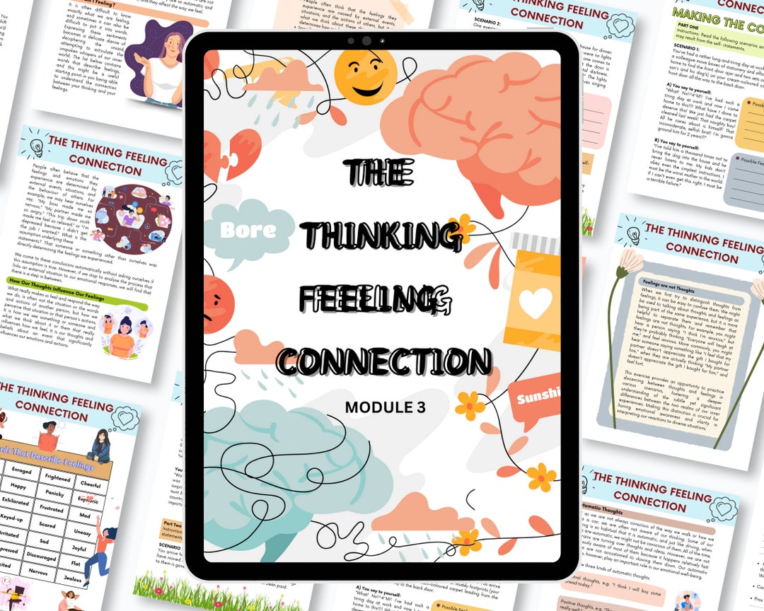 Understanding the Thinking Feeling Connections, Therapy Worksheets ...
