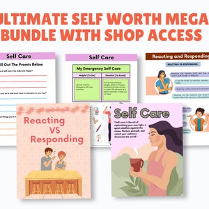 Self Worth Worksheet and Cards Bundle, Self Esteem, Confidence, Teen ...