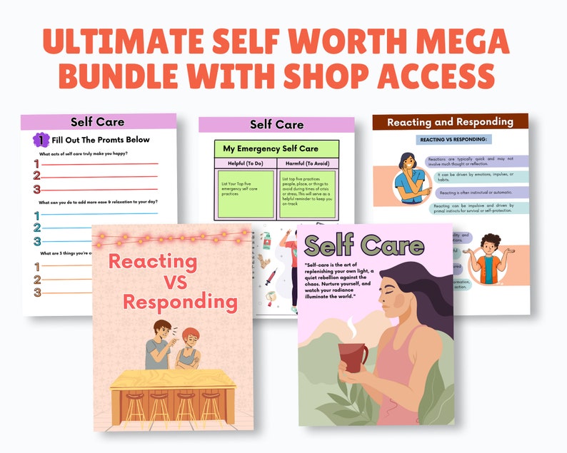 Self Worth Worksheet and Cards Bundle, Self Esteem, Confidence, Teen ...