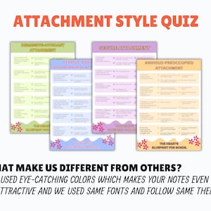 Attachment Styles Quiz, Adult Attachment Styles, Attachment Worksheet ...
