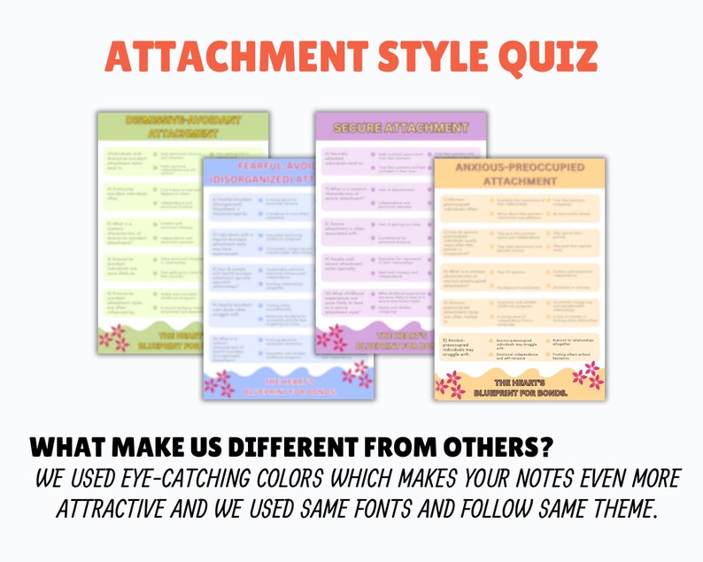 Attachment Styles Quiz, Adult Attachment Styles, Attachment Worksheet ...