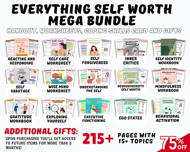 Self Worth Worksheet and Cards Bundle, Self Esteem, Confidence, Teen ...