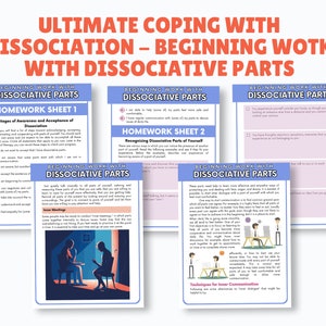 Dissociation Worksheets Workbook Dissociation Therapy Journal ...