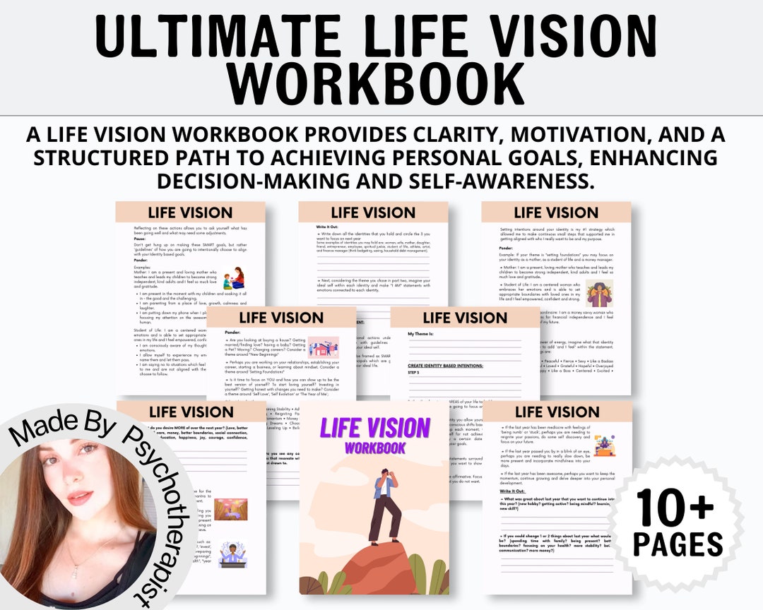 Ultimate Life Vision Workbook, Therapy Worksheets, Therapy Tools, Cbt ...