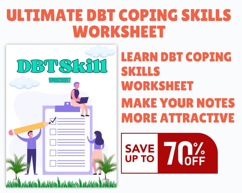 DBT Bundle Bewältigungsfähigkeiten druckbares Poster Handout Spickzettel Dialektische ...