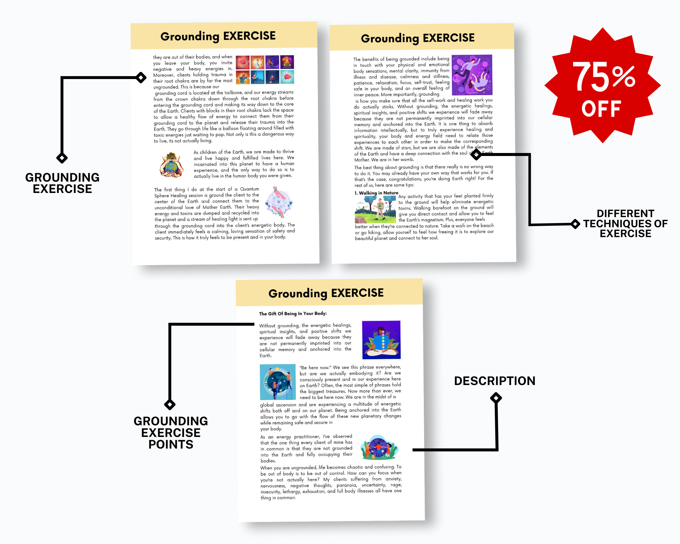 Grounding Exercise Worksheet, Therapy Workbook, Therapy Worksheets, 5 4 ...