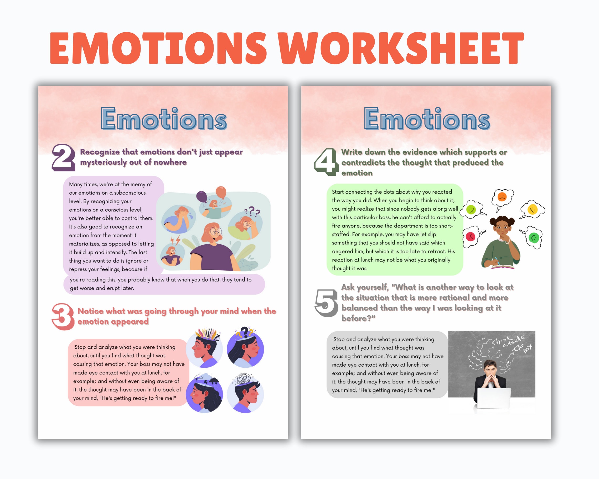Understanding the Emotions Worksheets, Sitting With Our Emotions ...
