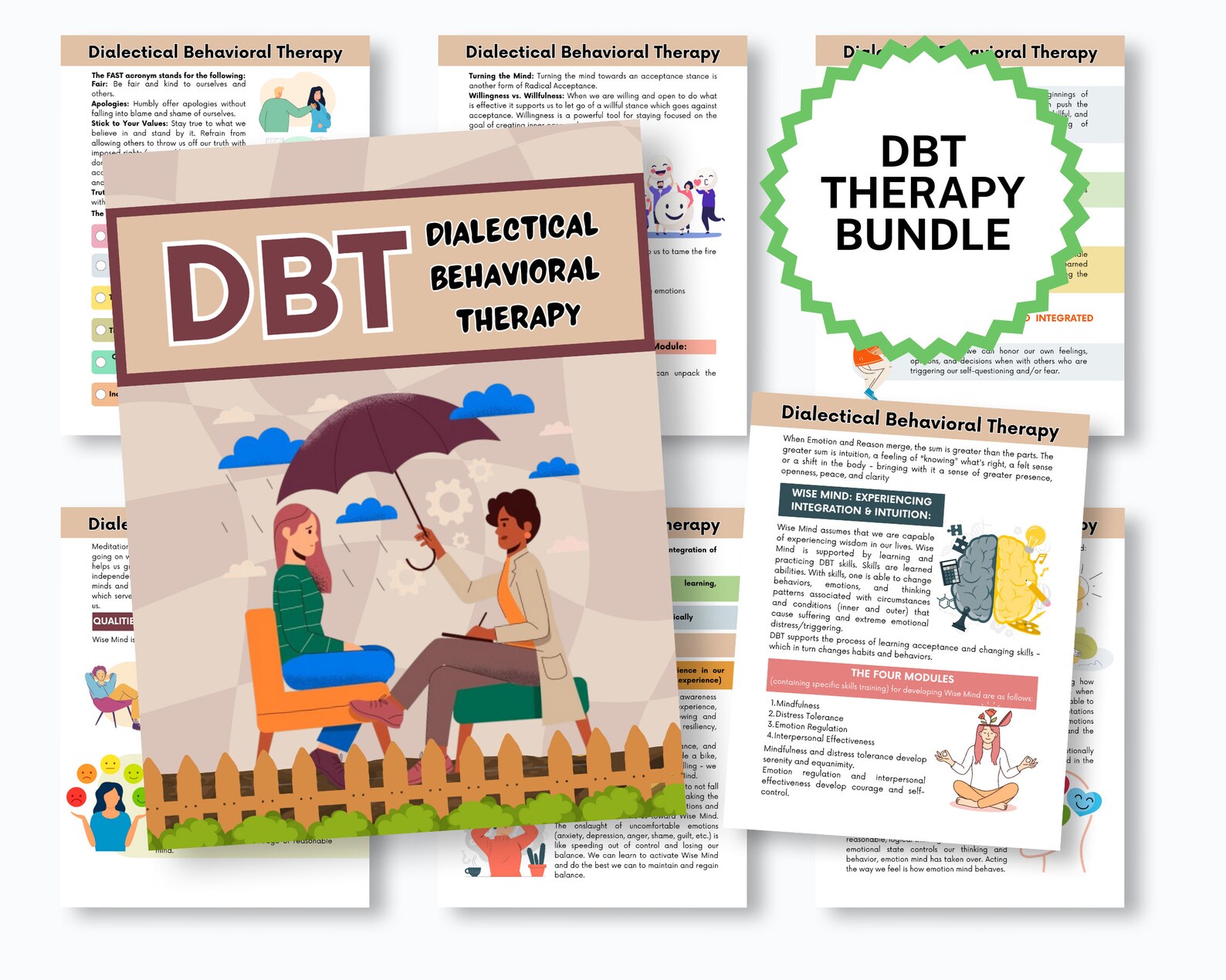 DBT MEGA BUNDLE, Dbt Skills, Dbt Workbook, Therapy Worksheet ...