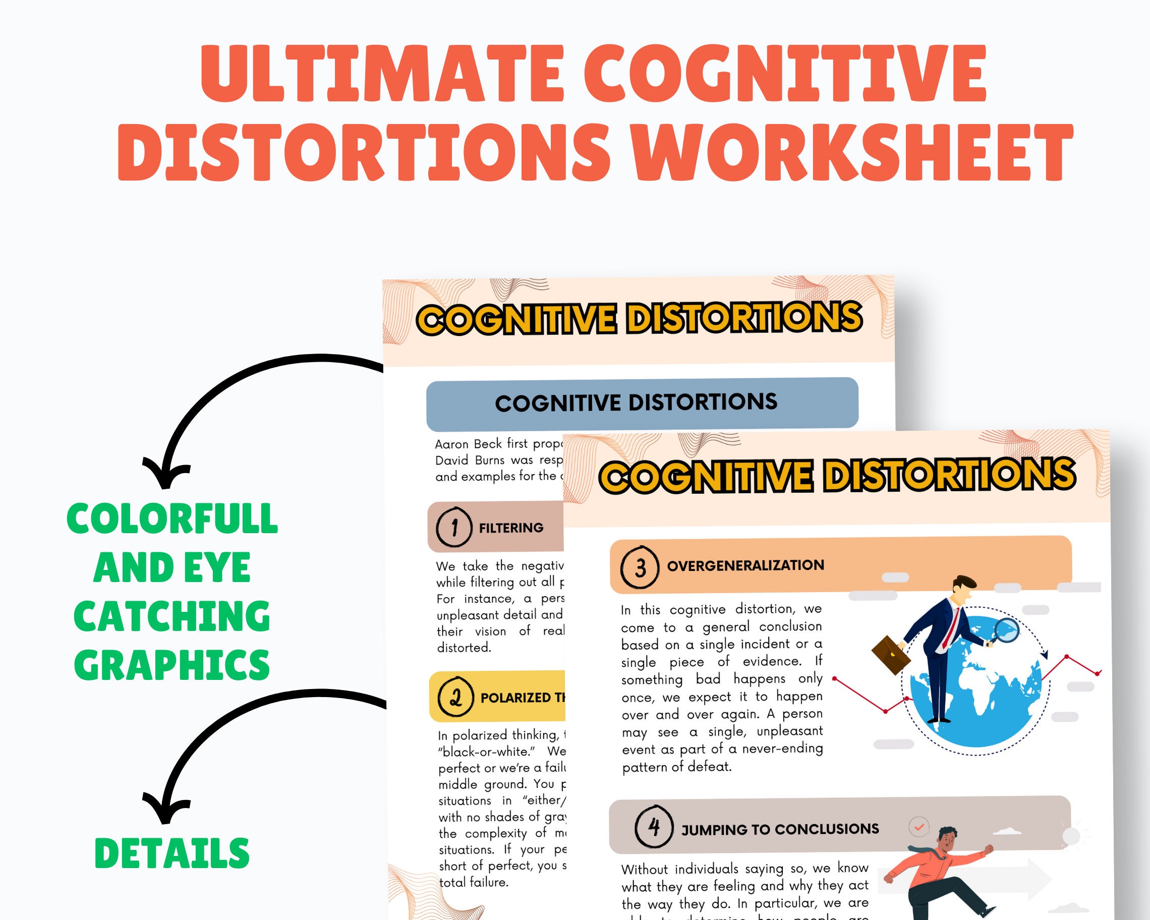 Cognitive Distortions Worksheets, Challenge Unhelpful Thinking Styles ...