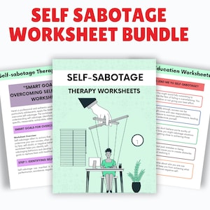 Self Sabotage Worksheets and Printable Psychoeducation Tools ...