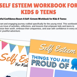 Self Esteem Worksheets for Kids and Teens, Therapy Worksheets, Therapy ...