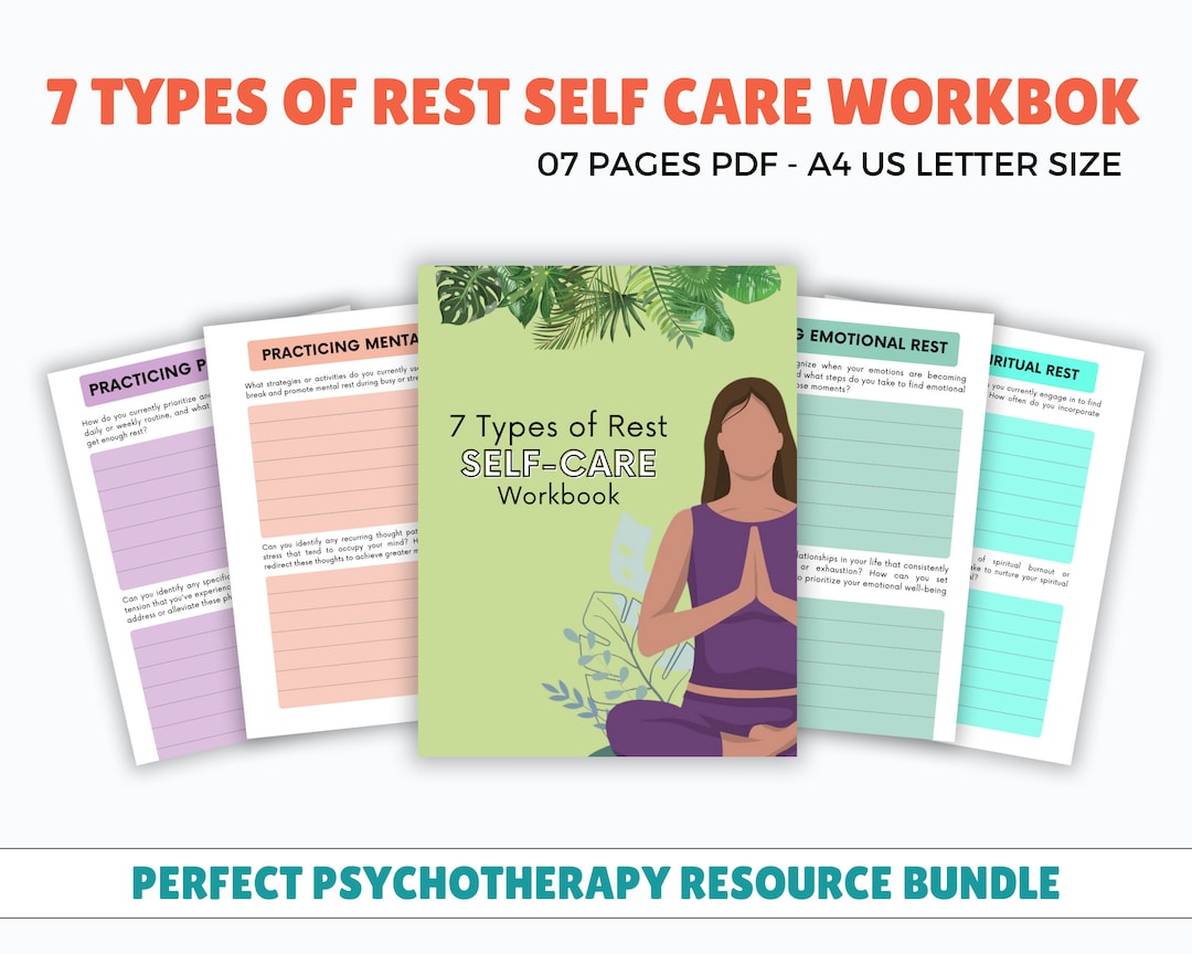 7 Types of Rest Self-care Workbook for Mental Health and - Etsy