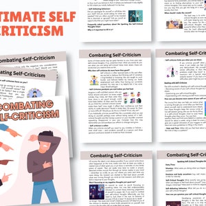 Combating Self Criticism Worksheet, Therapy Worksheet, Cbt Worksheets ...