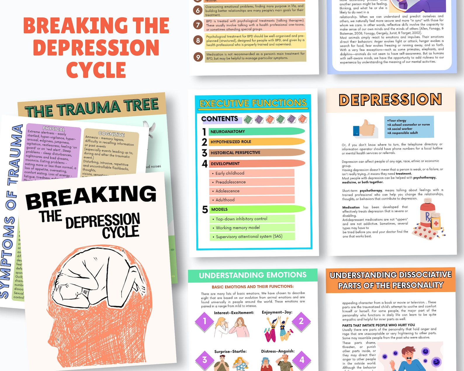 Breaking the Depression Cycle Workbook, Depression Spiral, Counseling ...