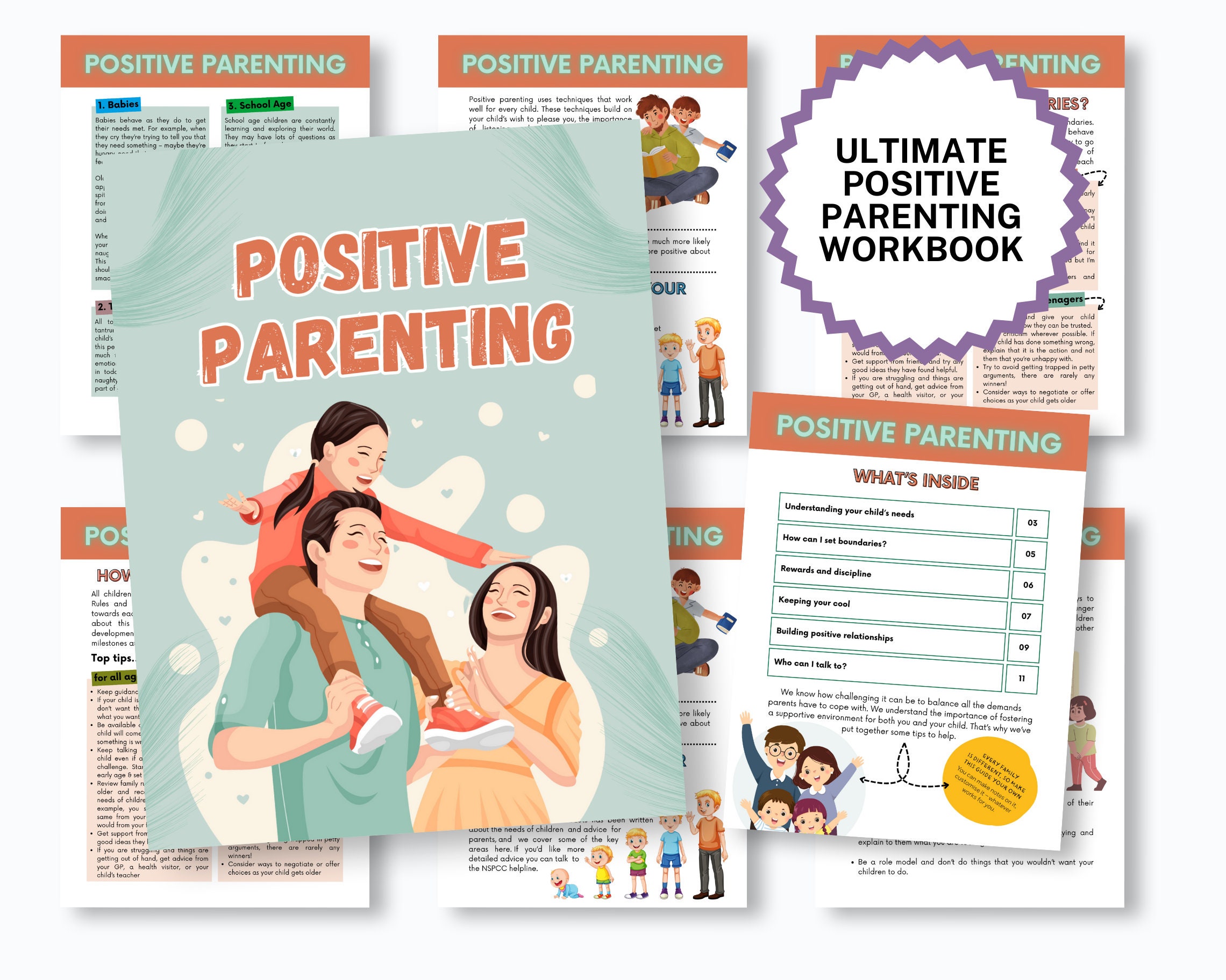 Positive Parenting PRINTABLE Workbook: Emotion Coaching Guide, Managing ...