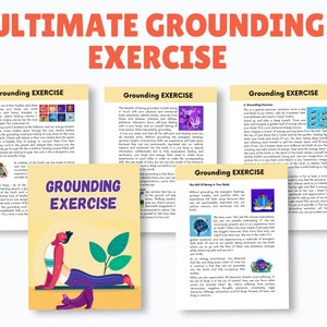 Grounding Exercise Worksheet, Therapy Workbook, Therapy Worksheets, 5 4 ...