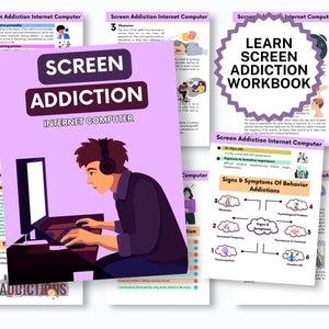 Screen Time Addiction Worksheets, Kids Therapy, Child Therapist ...