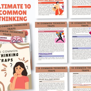 Common Thinking Trap. Worksheet for Analyzing Thoughts and Identifying ...
