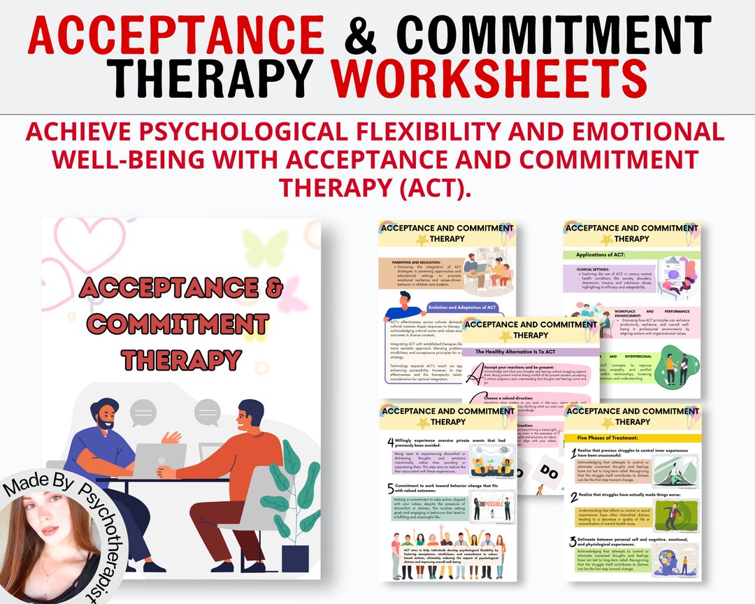 Acceptance and Commitment Therapy Workbook for Adults, Cognitive ...