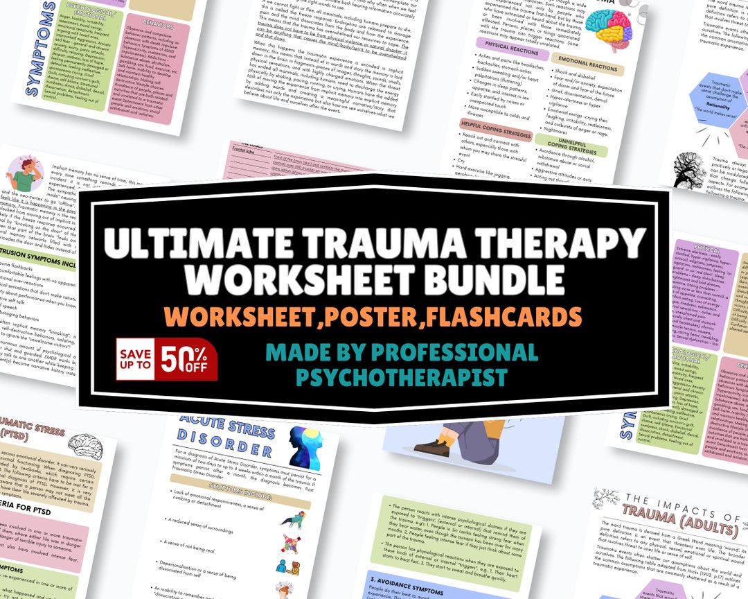 Trauma Therapy Worksheet Bundle Trauma Worksheets PTSD - Etsy Trauma Therapy Worksheet Bundle Trauma Worksheets PTSD - Etsy