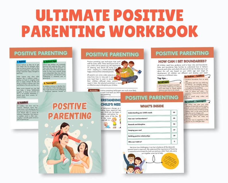 Positive Parenting PRINTABLE Workbook: Emotion Coaching Guide, Managing ...