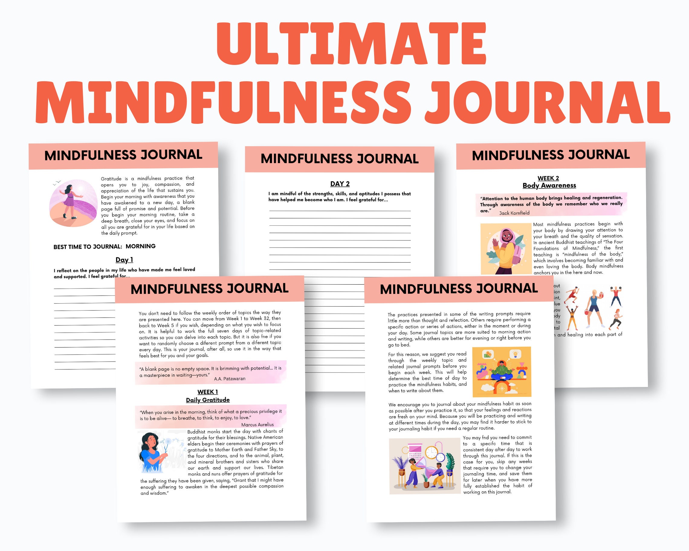 Mindfulness Mega Bundle | Mindfulness Worksheets for Adults and Teens ...