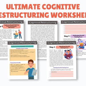 Cognitive Distortion Worksheet, Cognitive Restructuring, Unhelpful ...