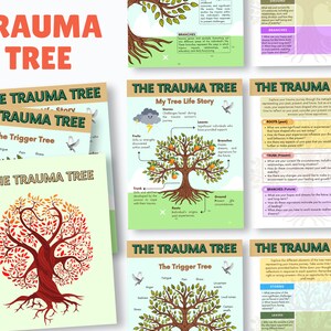 Trauma Tree Worksheet Bundle, Trauma Worksheets, PTSD Counseling ...