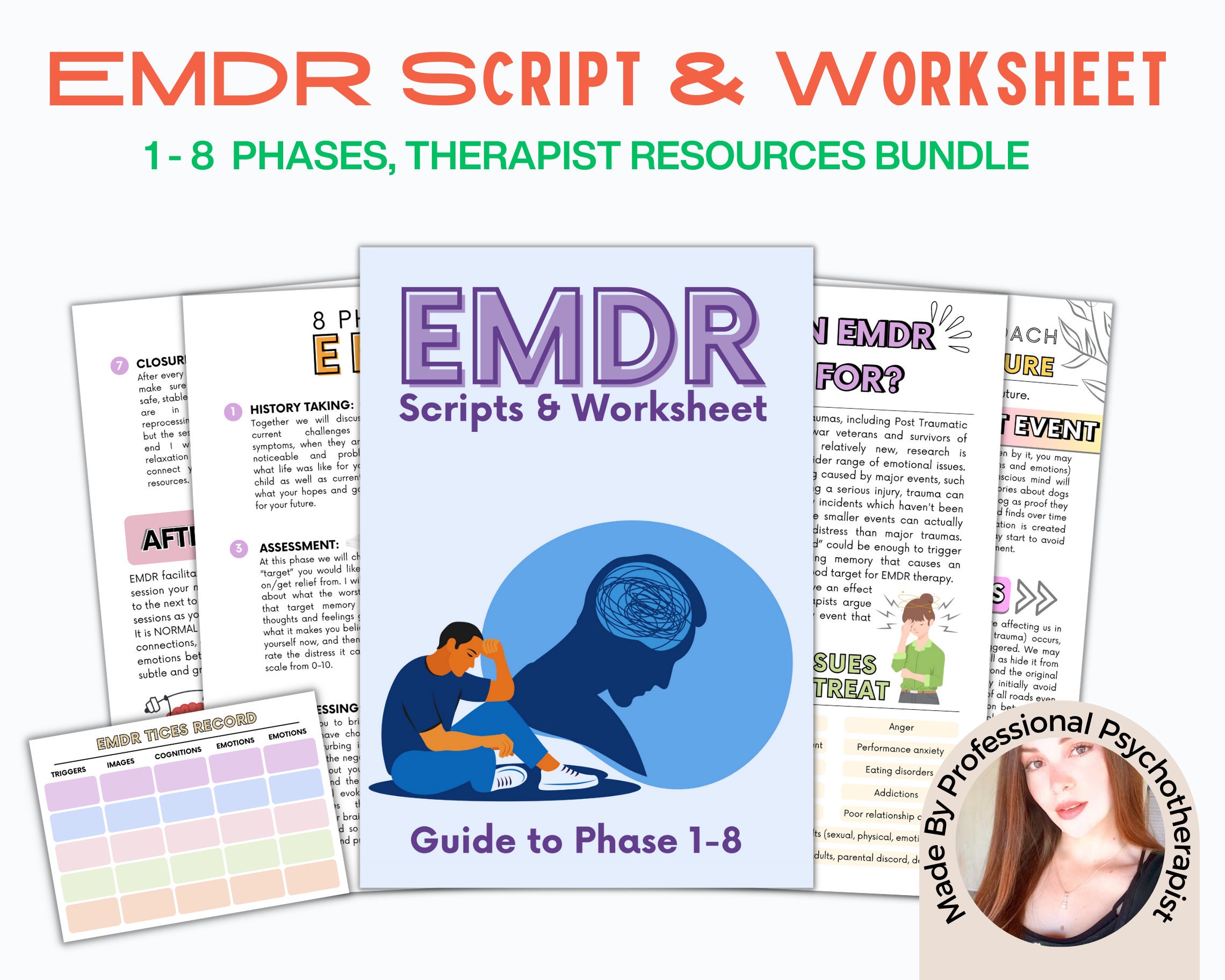EMDR Scripts & EMDR Worksheets EMDR Tools Emdr Resources for - Etsy ...