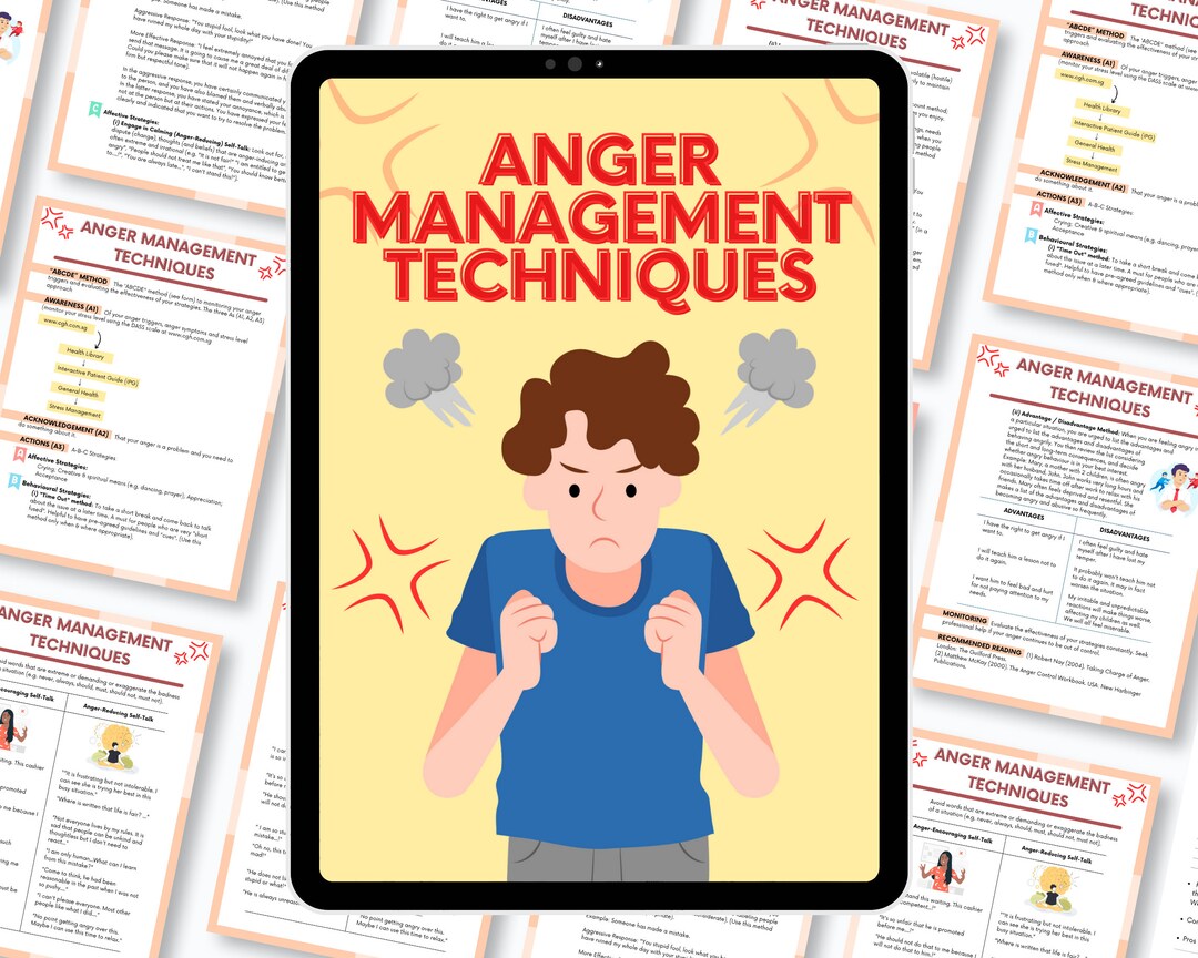 Understanding Anger Management Techniques Worksheets, Anger Cycle ...