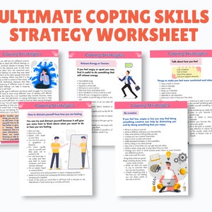 Coping Skills Strategies Printable, Therapy Worksheets, Anxiety Coping ...