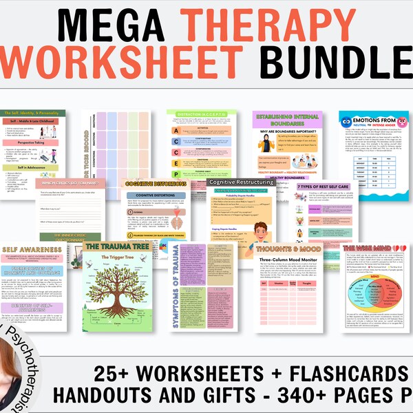 Therapy Worksheets - Etsy