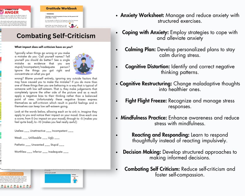 Anxiety Mega Bundle, Anxiety Worksheets, Therapy Tools, Therapy ...