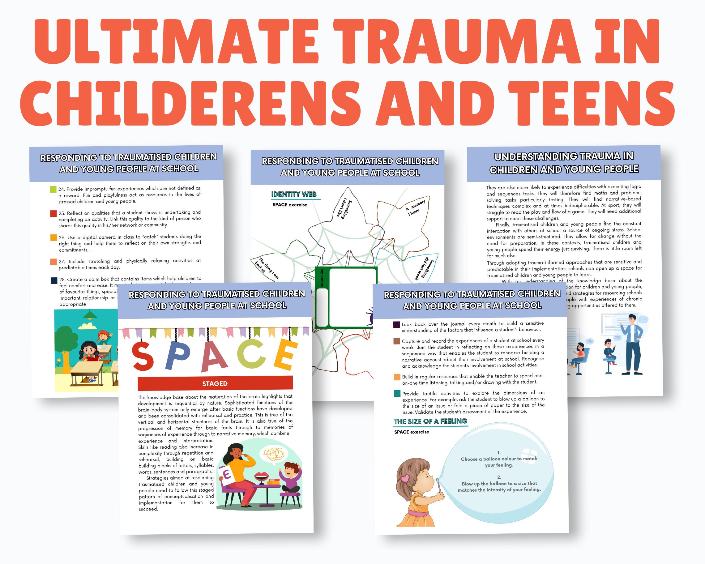 Ultimate Child Trauma Therapy Worksheets, Trauma Therapy Bundle, Trauma ...