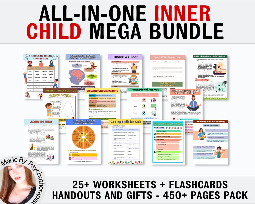 MEGA Bundle:inner Child Workbook Bundle, Reparenting Inner Child ...