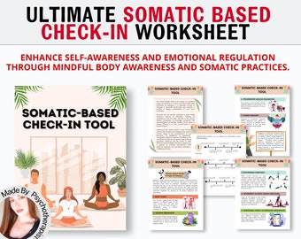 Somatic Therapy Worksheets, Felt Senses Somatic Exercises for Sensory ...