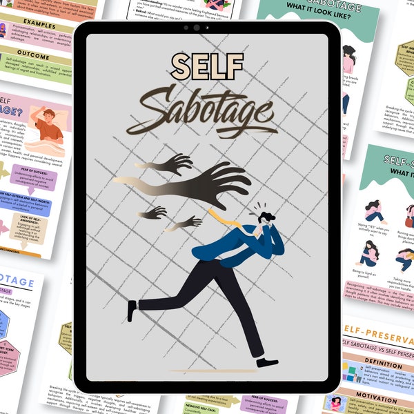 Self Sabotage Worksheets - Etsy